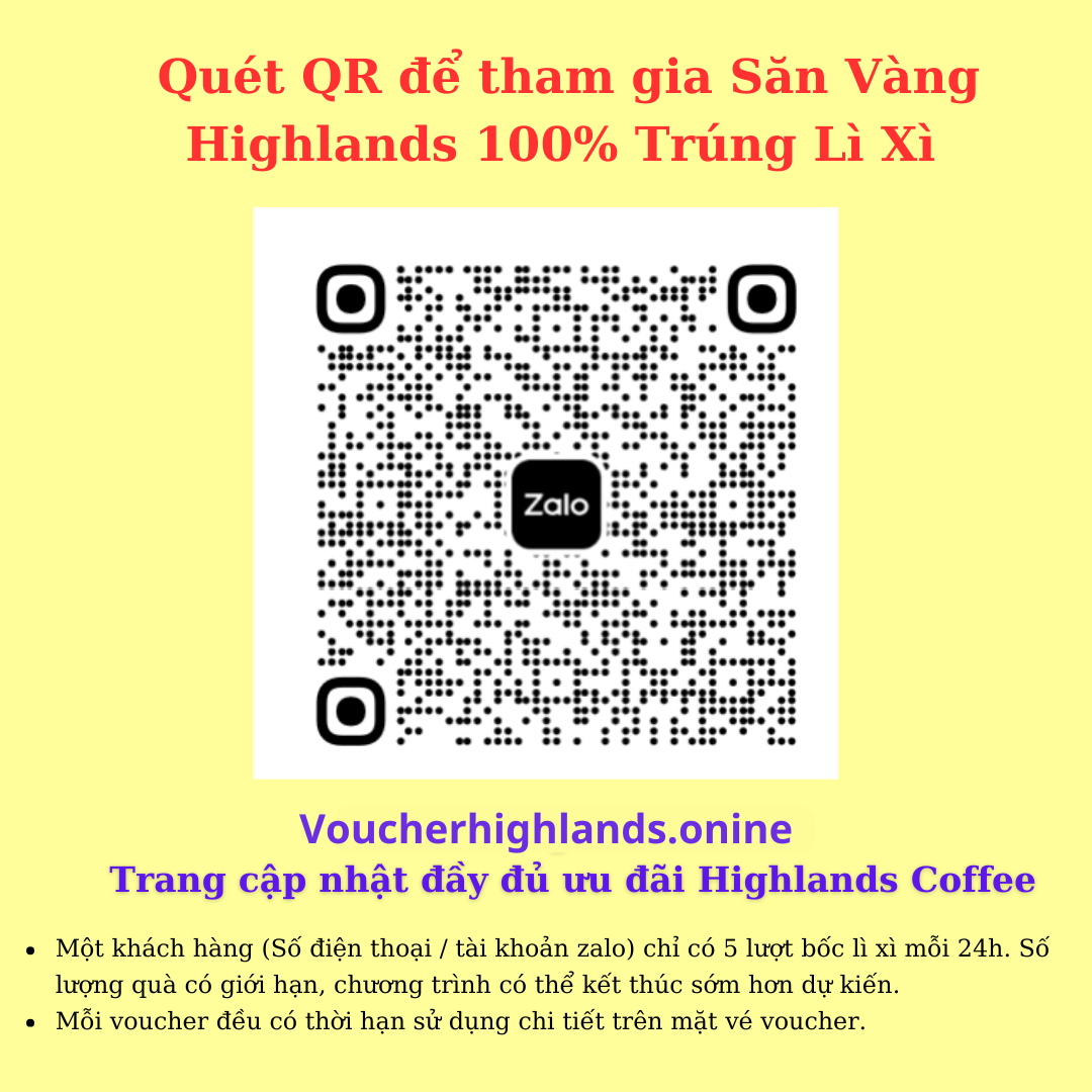 Voucher Highlands Coffee - Mã Giảm Ưu Đãi Highlands Hôm Nay